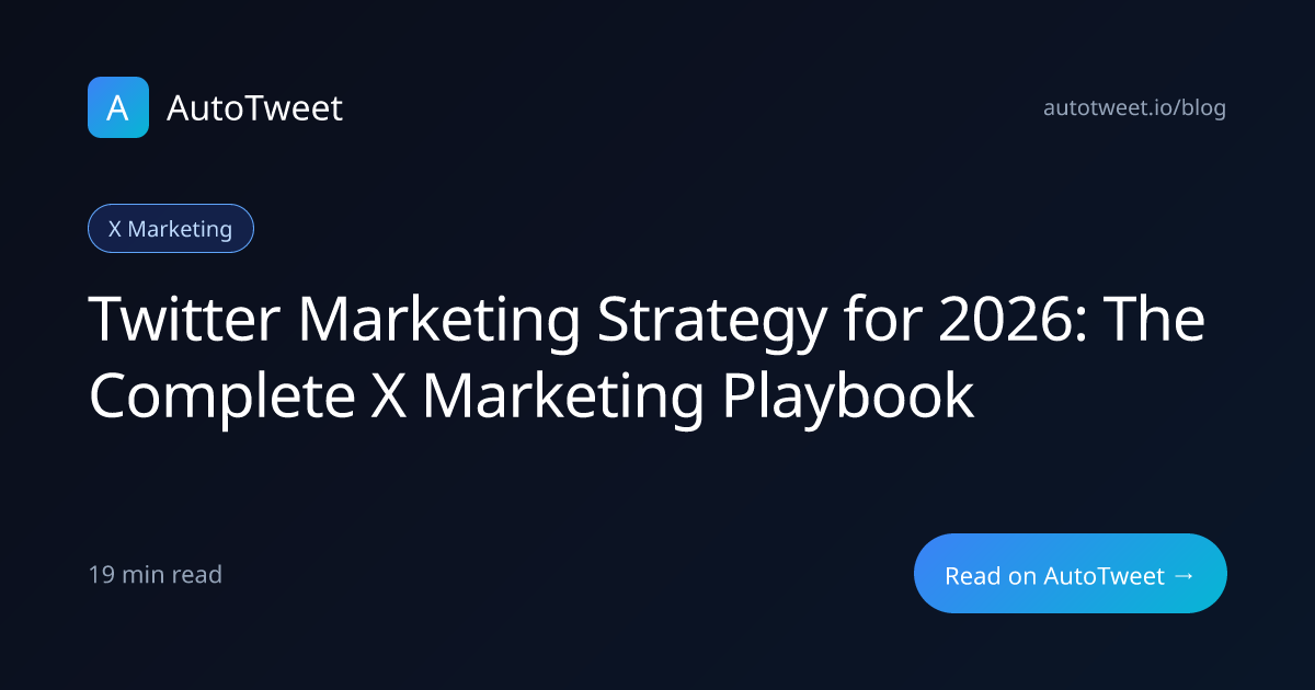 Twitter Marketing Strategy for 2026: The Complete X Marketing Playbook ...