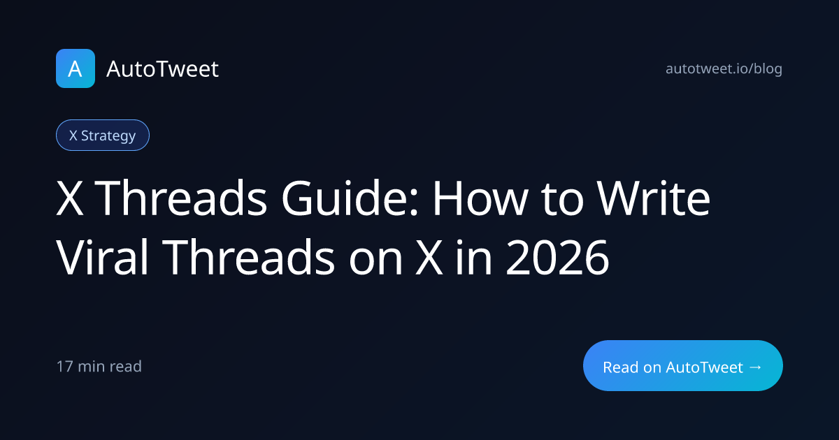 X Threads Guide: How to Write Viral Threads on X in 2026 | AutoTweet